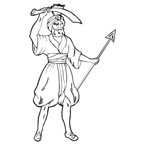 Ali Baba And The 40 Thieves Coloring Pages Sketch Coloring Page